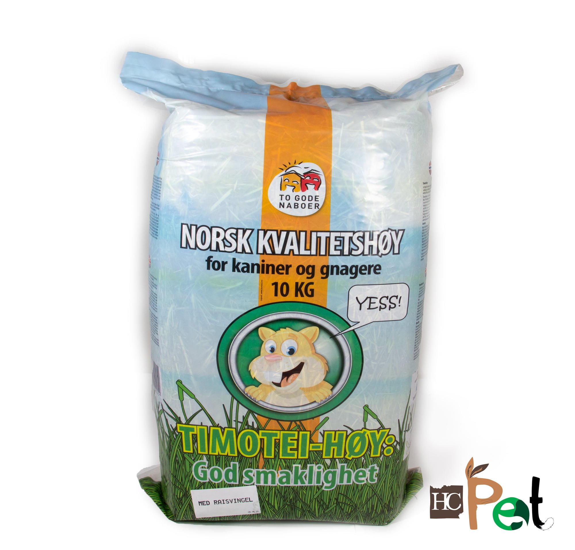 To Gode Naboer Høy 10kg | HCPet.no | Gratis frakt over 1000kr