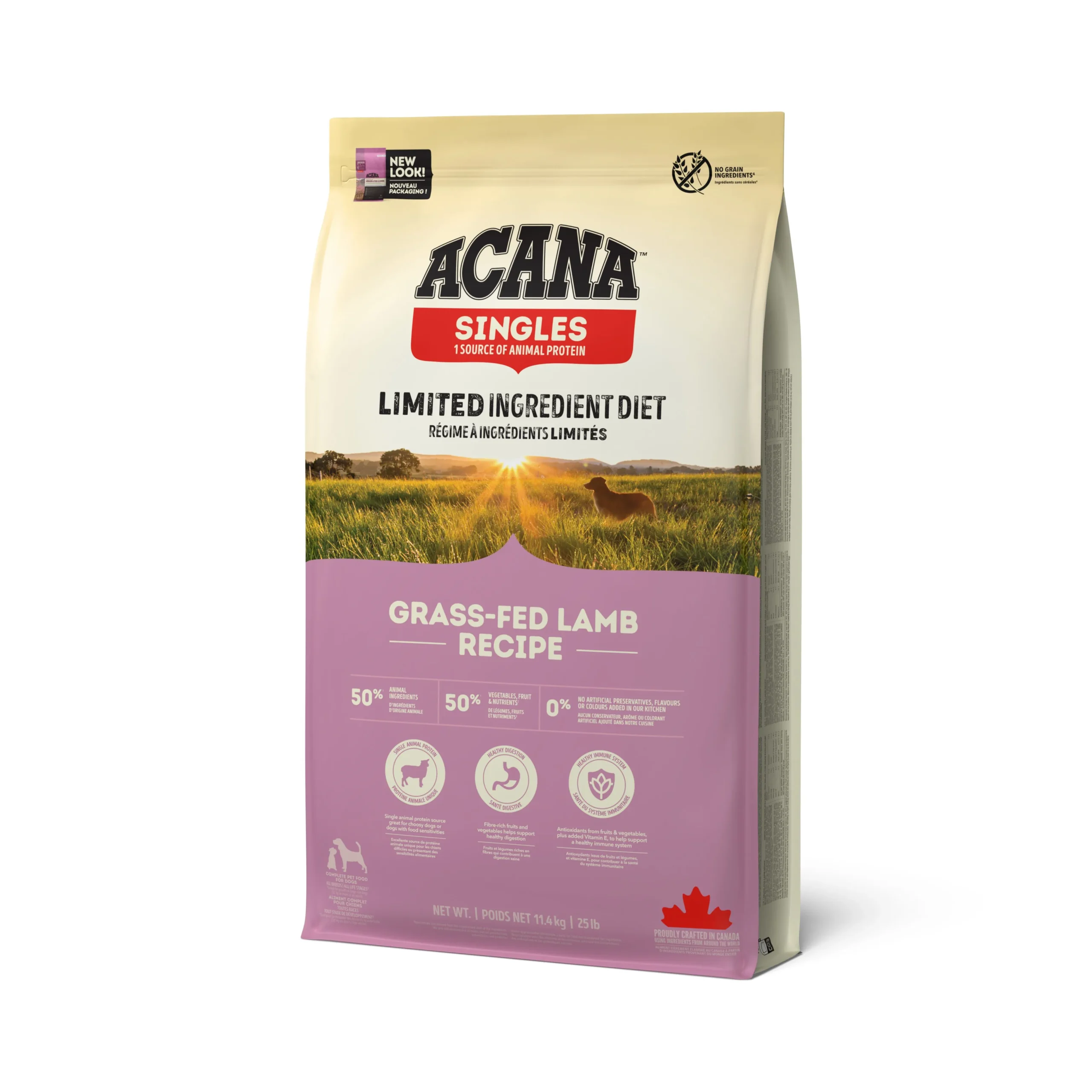Acana Dog Singles Grass-Fed Lamb 17kg | HCPet.no | Gratis frakt over 1000kr